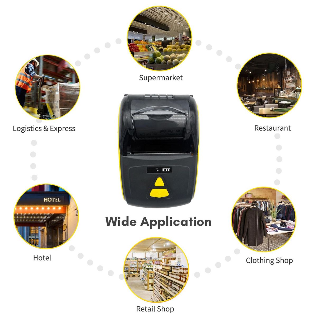 Portable Mini Bluetooth Thermal Receipt Printer 2 Inch Portable Mini ...