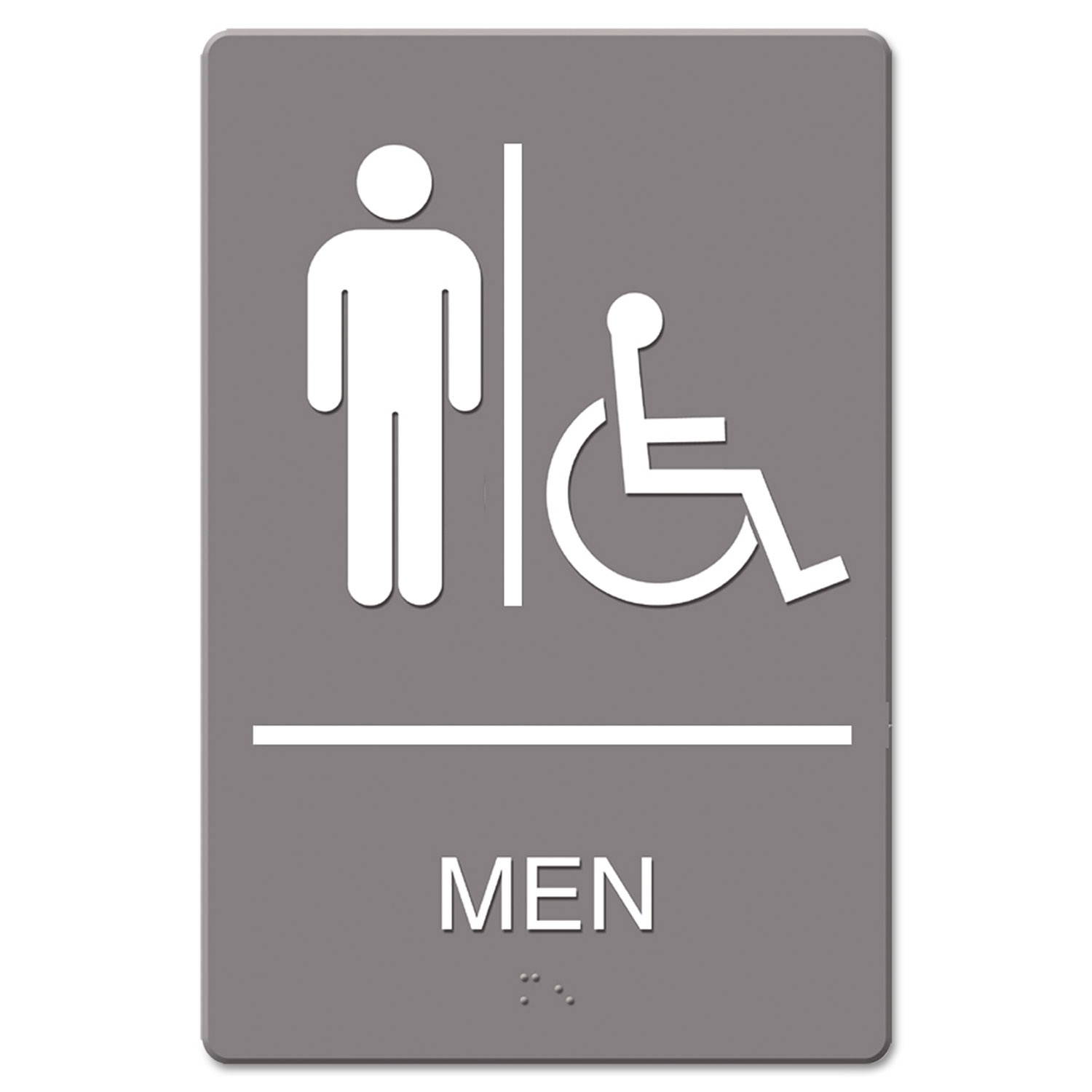 Buy Headline Sign ADA Sign Men Restroom Wheelchair Accessible Symbol