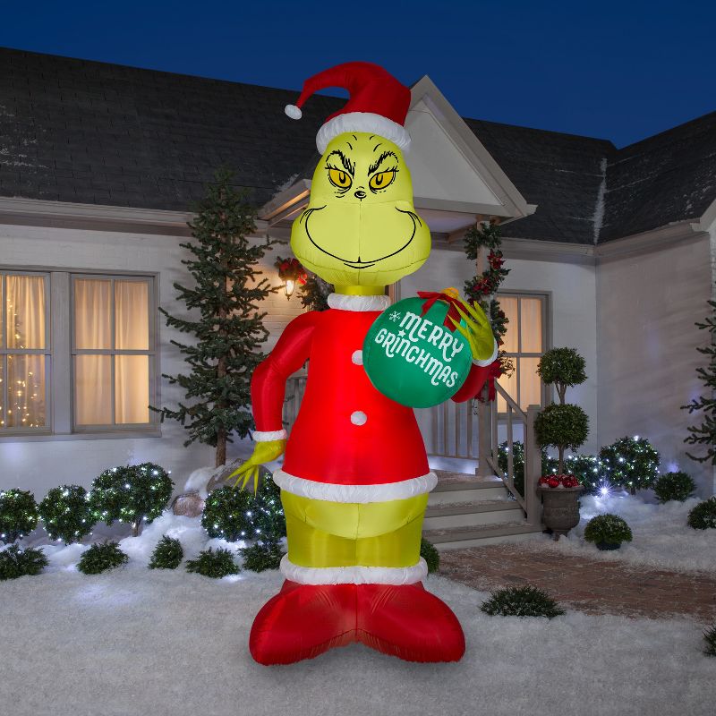 Buy Gemmy Christmas Airblown Inflatable Grinch w/Ornament Giant Dr.