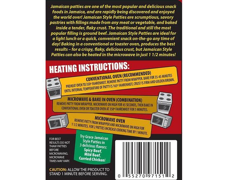 Buy Grace Frozen Jamaican Style Patties with Spicy Beef Filling