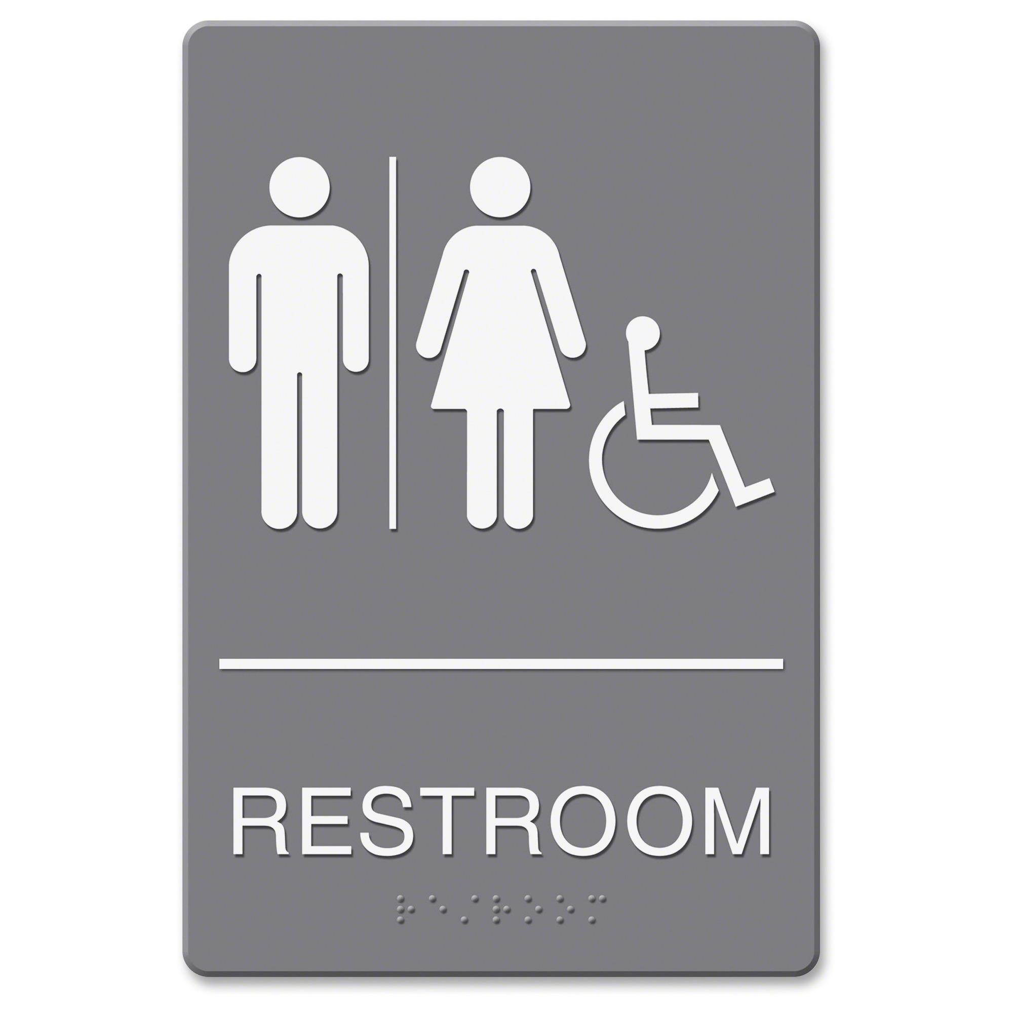 Buy Headline Sign ADA Sign Men Restroom Wheelchair Accessible Symbol