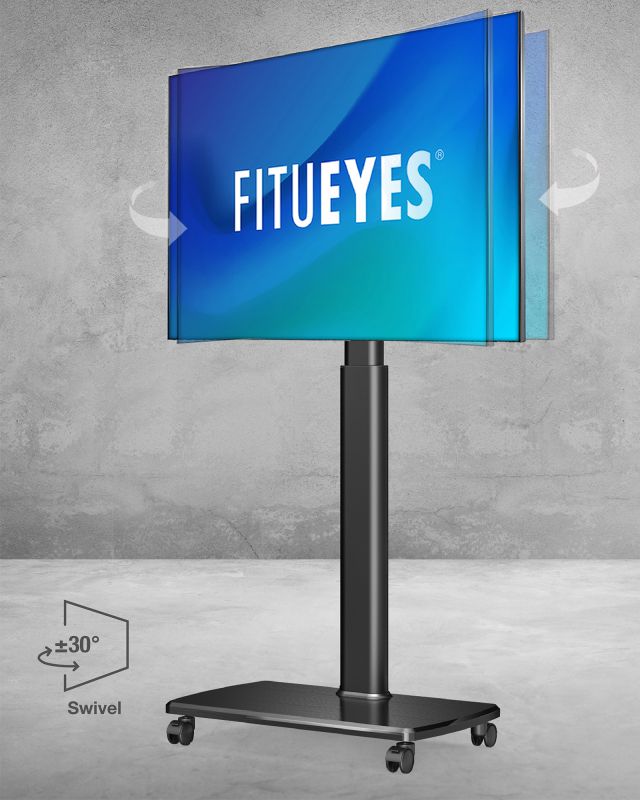 Buy FITUEYES TV Stand with Mount Swivel Floor Wood TV Stand for 32”-65”