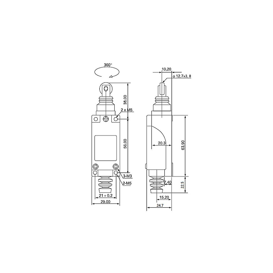 Buy TZ-8112 Limit Switch Roller Plunger 1NC+1NO for CNC Mill Laser