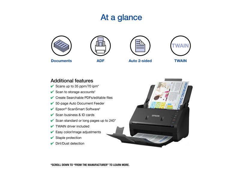 Buy Epson WorkForce ES-400 II Color Duplex Desktop Document Scanner