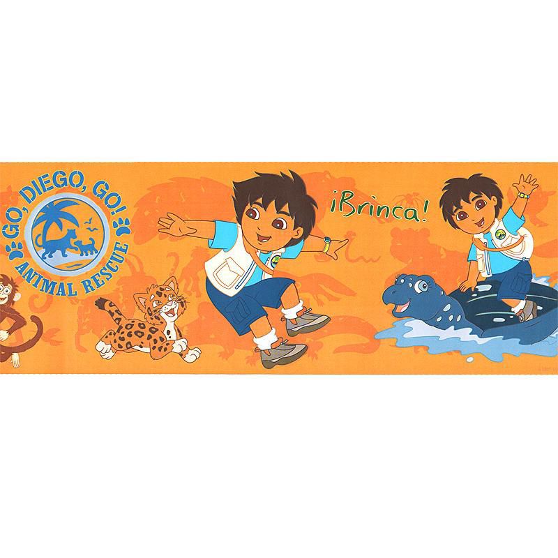 Buy Go Diego Go Orange Accent Wall Border Roll - Go, Diego, Go!..