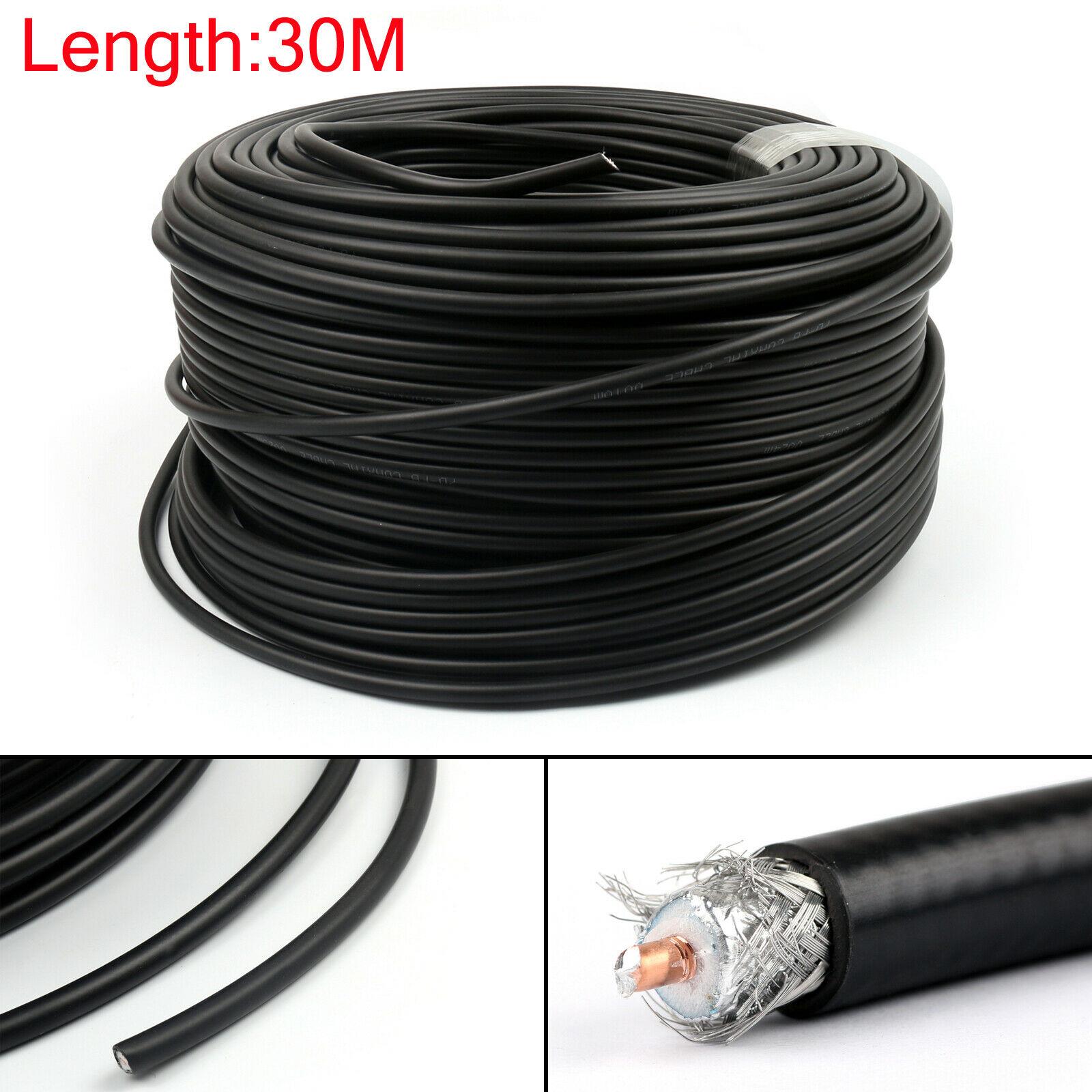 Buy 3000cm RG8 / KSR400 RF Coaxial Cable Connector Coax shielded