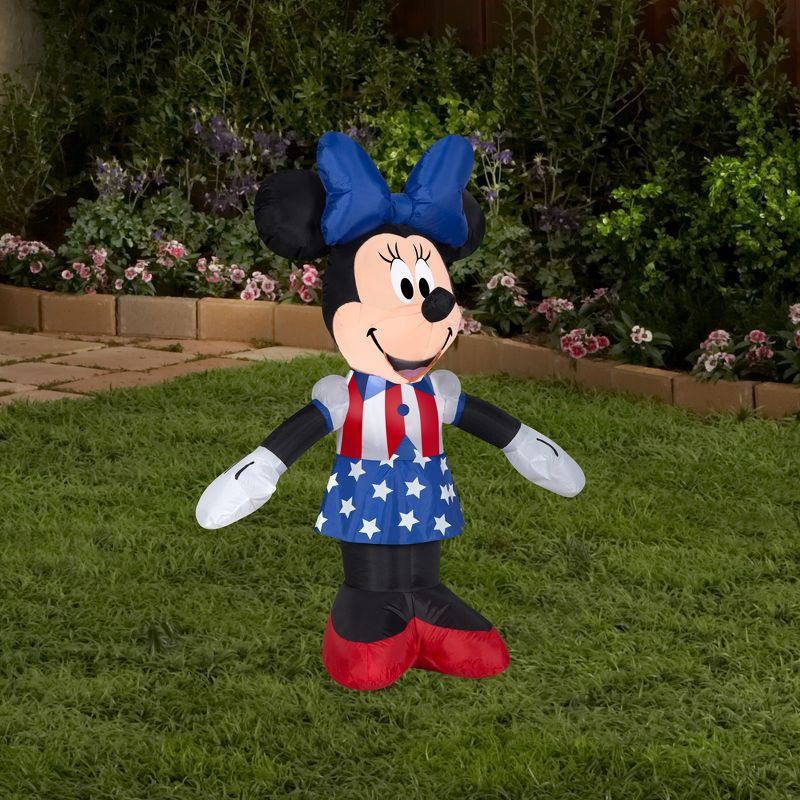 Buy Gemmy Airblown Inflatable Patriotic Minnie Mouse, 3.5 ft Tall,