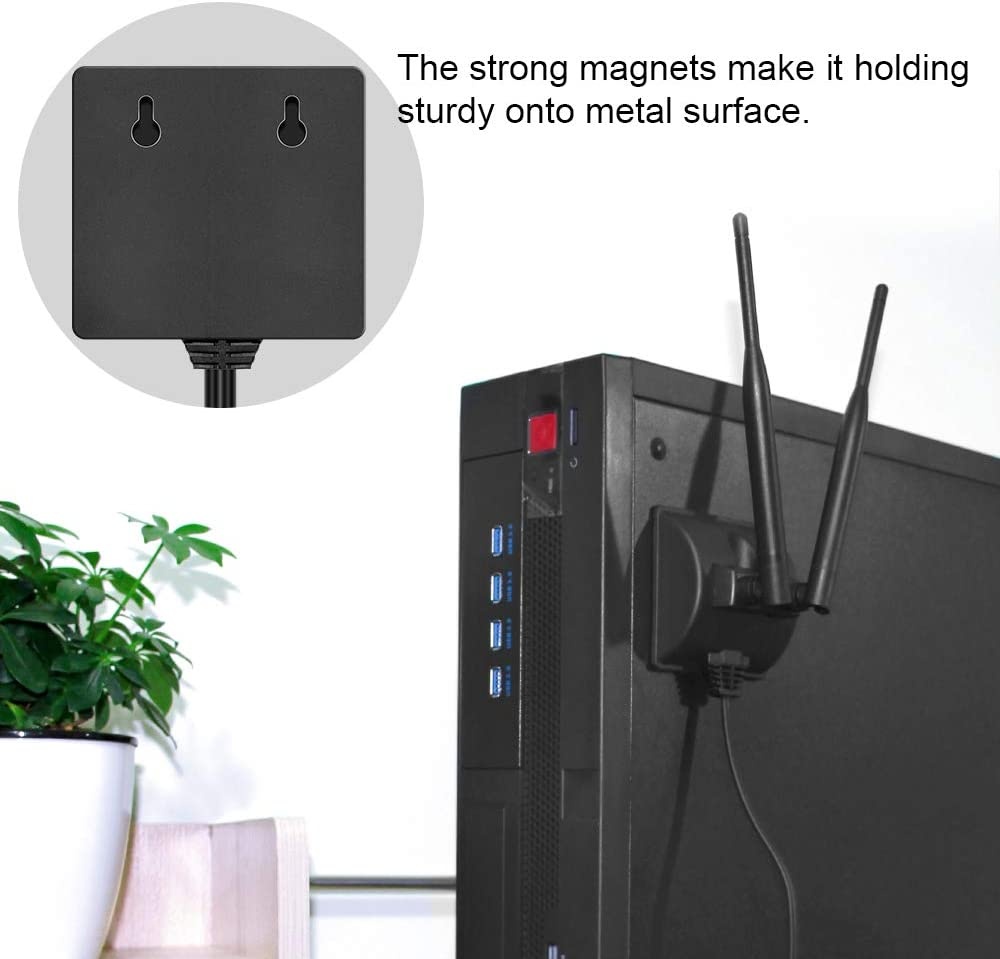 Buy Moveable Dual WiFi Antenna with RP-SMA Male Connector, 2.4GHz